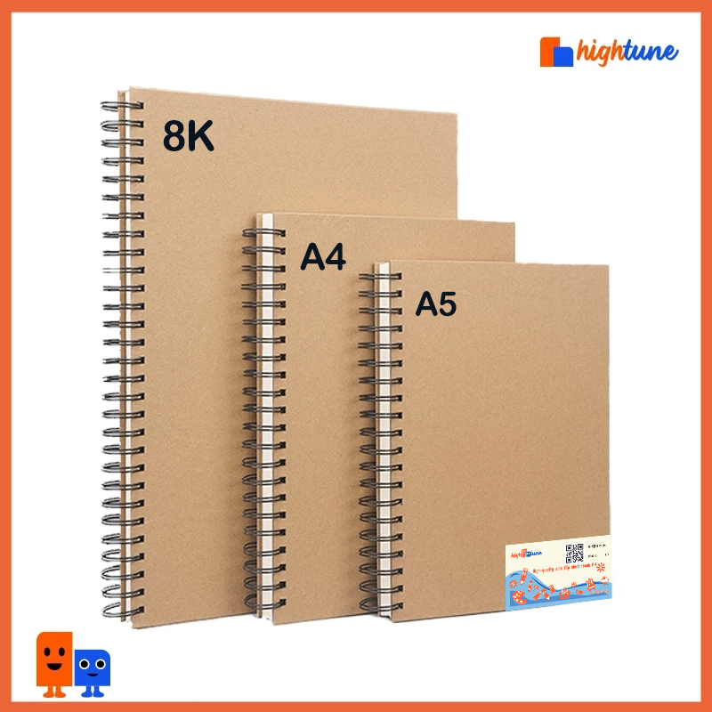 Jual Hightune Sketch Book A5/A4/8K/16K Sketchbook Drawing Book 30 Lembar Spiral Sketchbook Tebal ...