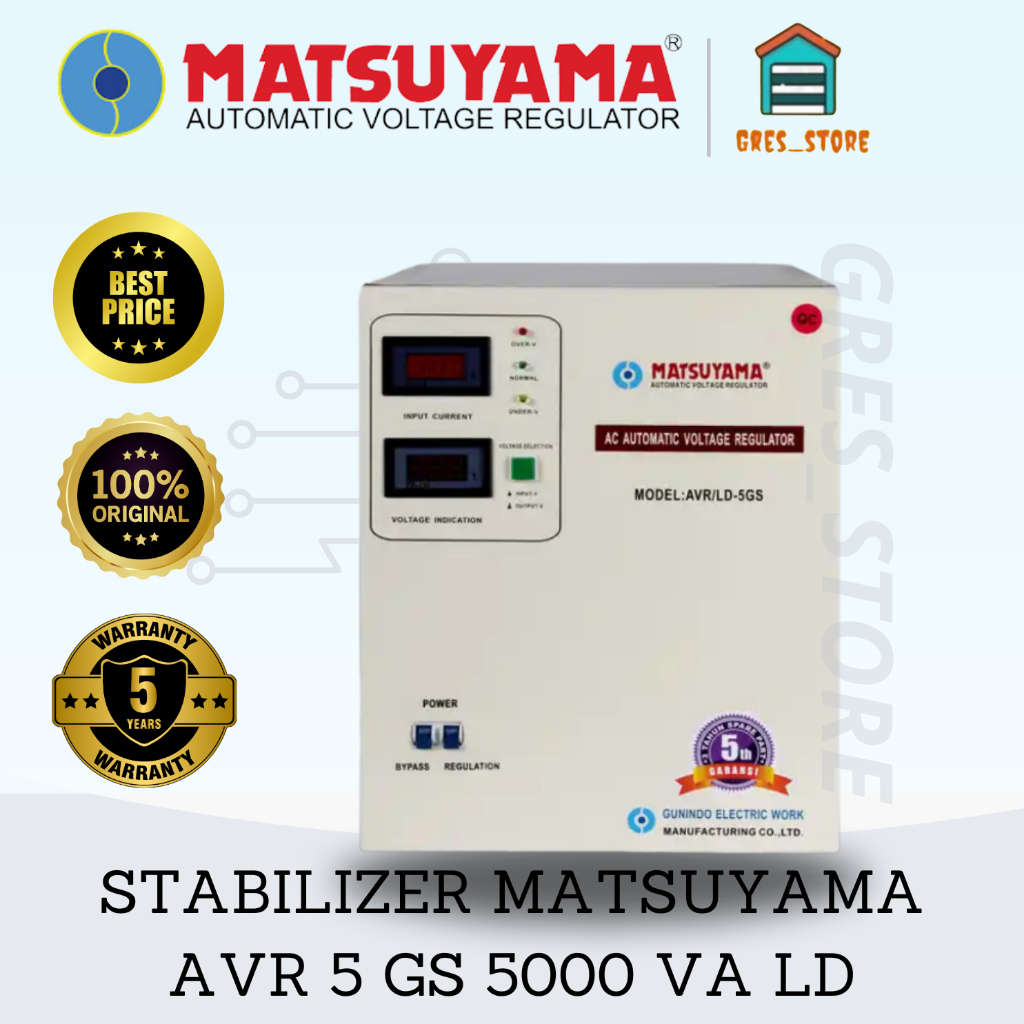Jual STABILIZER AVR MATSUYAMA 5 GS 5000 VA Stabilizer Matsuyama AVR - LD/SKD - 5 GS 5 KVA ...