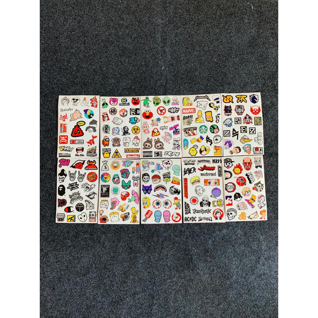 Jual 200PCS STICKER CASE HOT BRAND HYPEBEAST STIKER WATERPROOF RANDOM ...