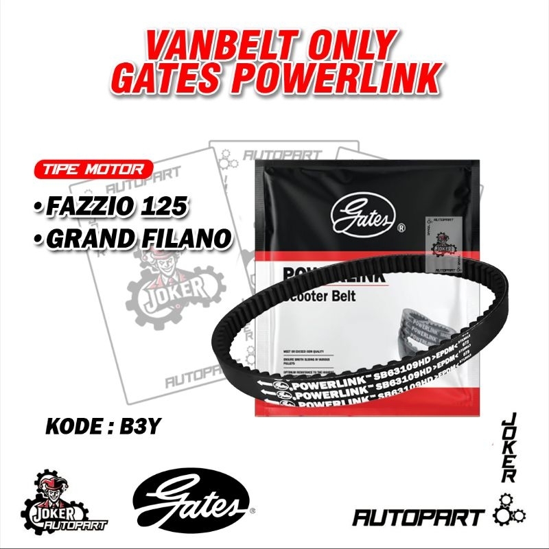 Jual Vbelt Vanbelt Fazzio 125 Grand Filano Gates Powerlink EPDM V-belt ...