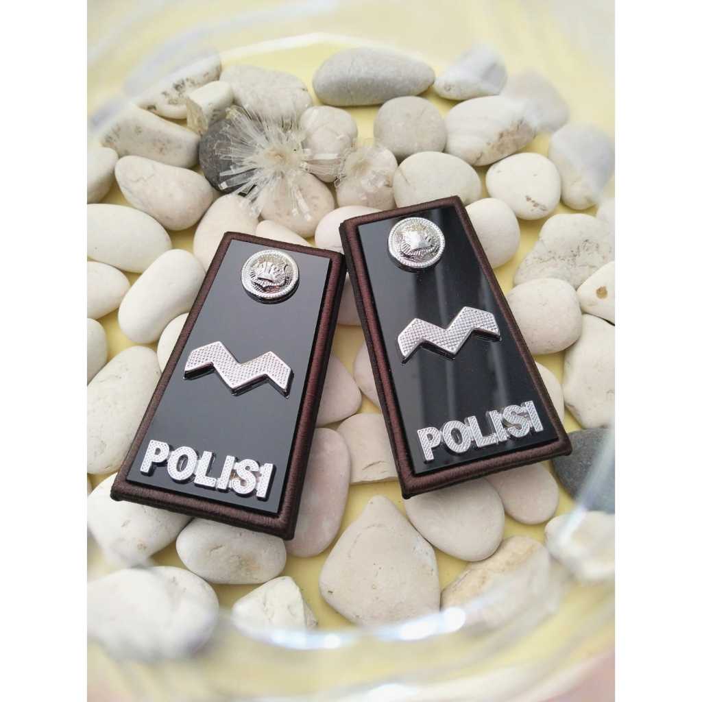 Jual pangkat pdh polisi AIPDA / AIPTU kain akrilik bagus | Shopee Indonesia