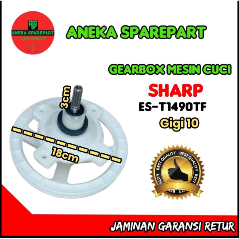 Jual GEARBOX MESIN CUCI SHARP ES-T1490TF GIGI 10 ASLI ORIGINAL | Shopee ...