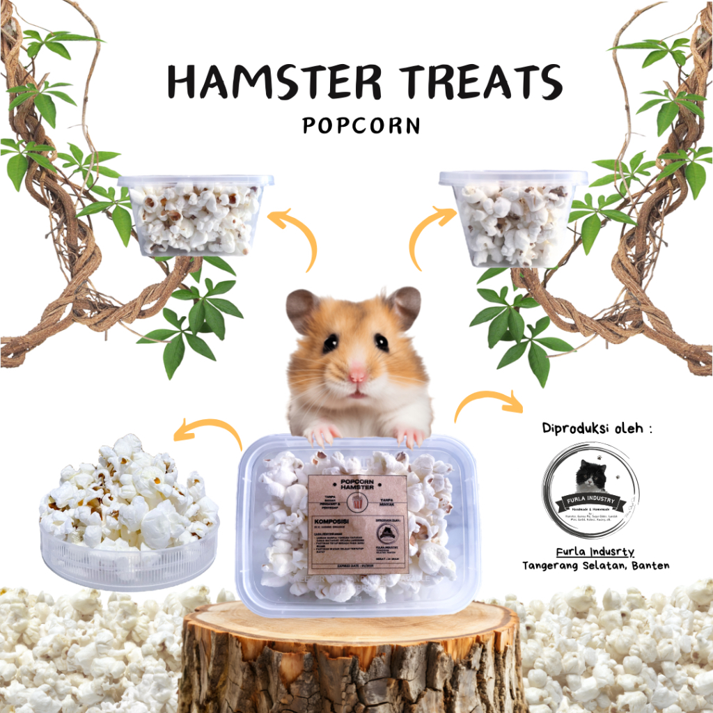 Jual Hamster Treat - Popcorn (25 gram) | Shopee Indonesia