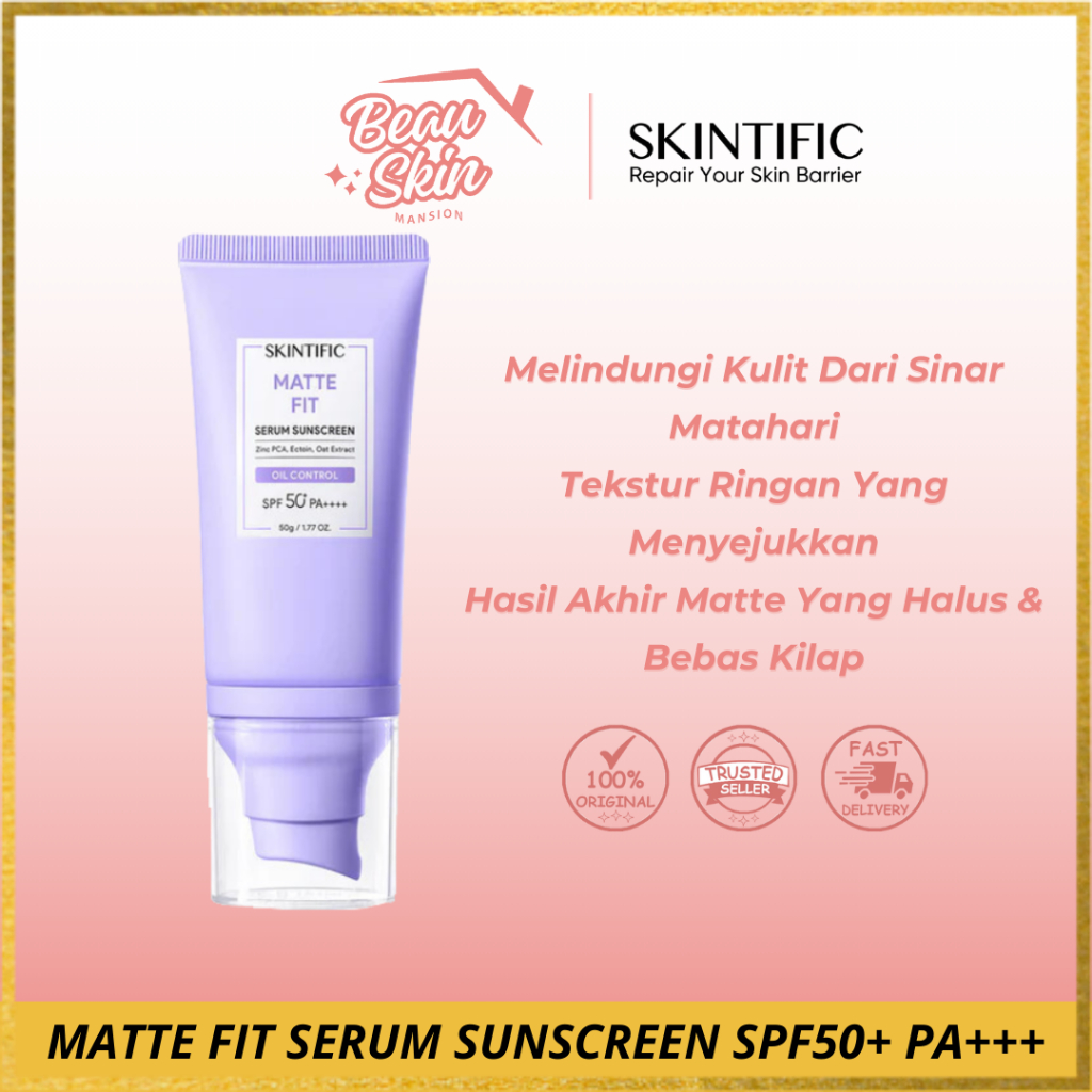 Jual SKINTIFIC Matte Fit Serum Sunscreen SPF50 PA++++ Melindungi Dari ...