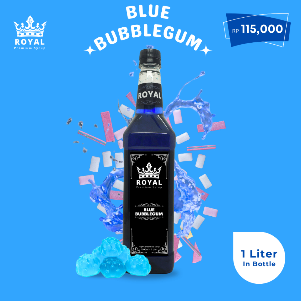 Jual Royal Blue Bubblegum Syrup - Sirup Permen Karet Biru (Premium ...