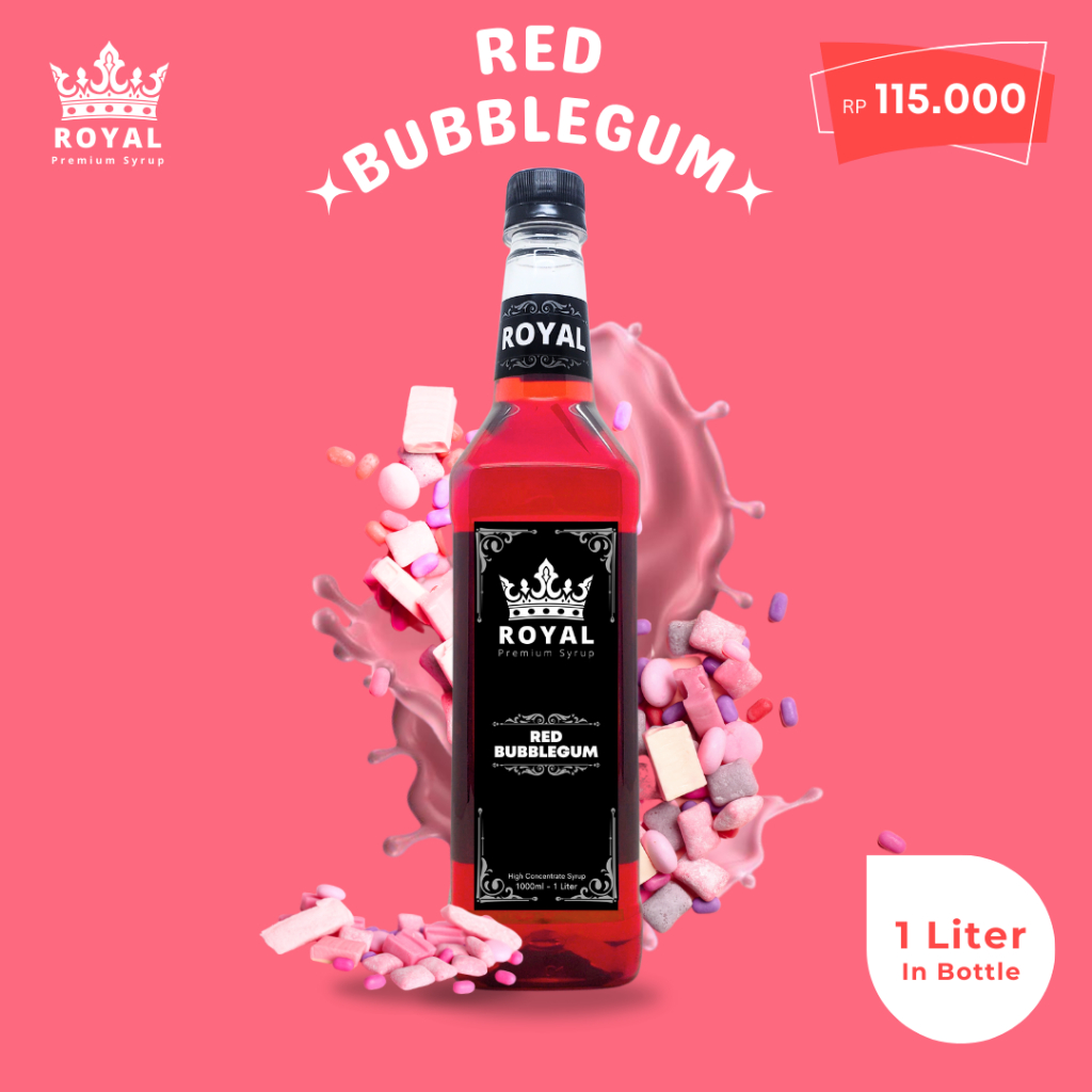 Jual Royal Red Bubblegum Syrup - Sirup Permen Karet Merah (Premium ...