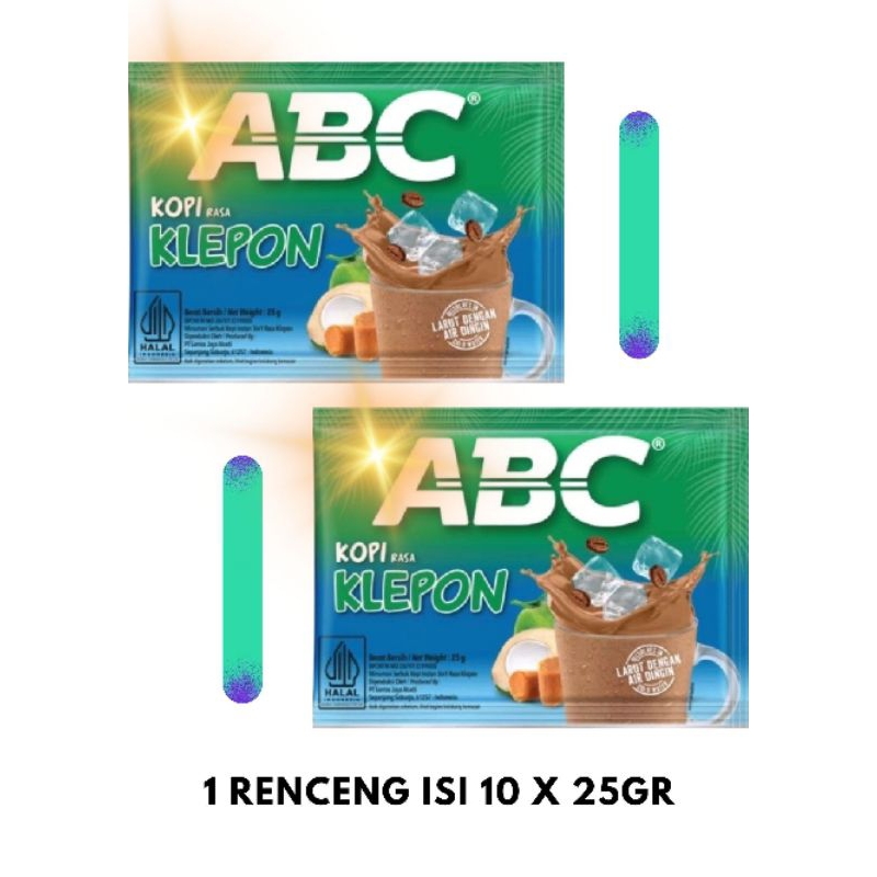 Jual Kopi Abc Klepon 1 Renceng isi 10 Sachet x 25gr | Shopee Indonesia