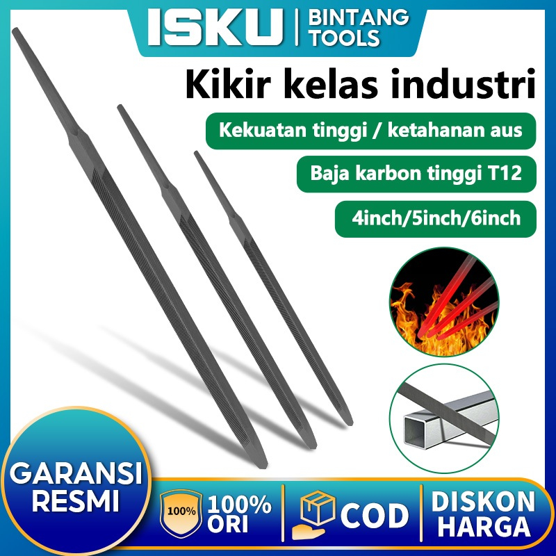 Jual ISKU Kikir Gergaji Kayu Alat Pengasah Gergaji Lancip Ramping Kikir ...