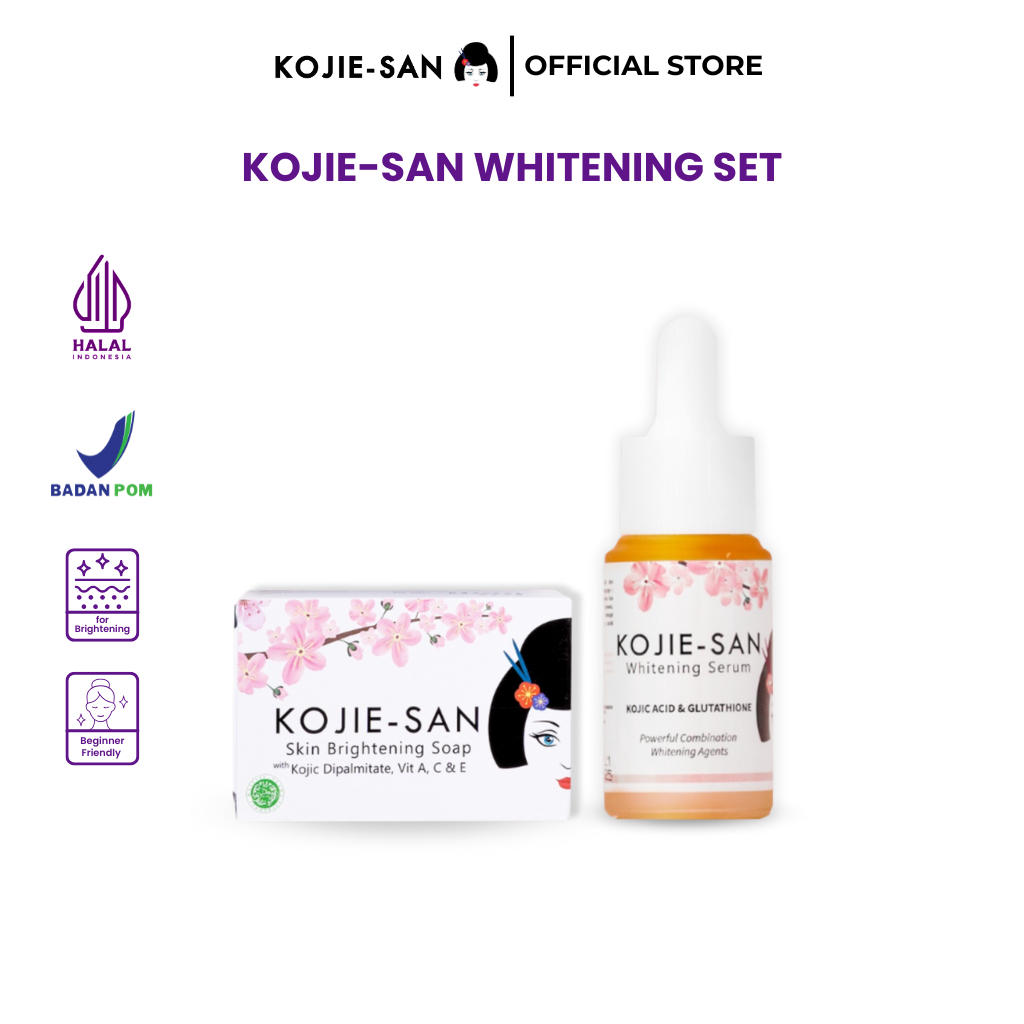 Jual KOJIE-SAN Skincare Set Sabun Batang 65g dan Whitening ...