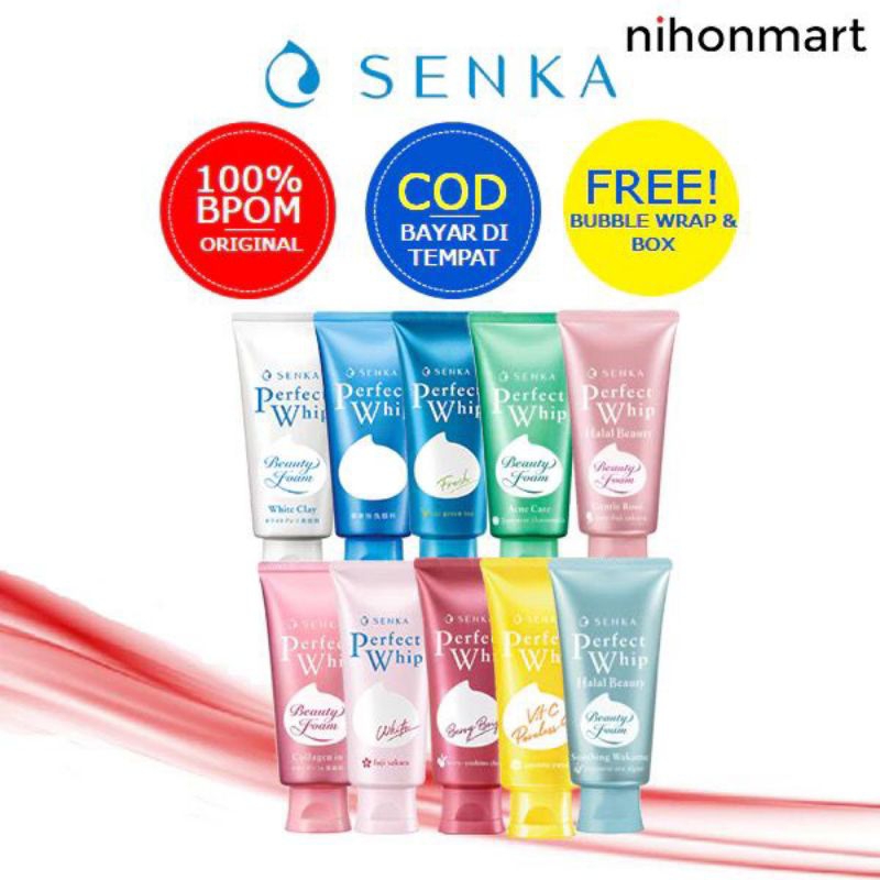 Jual SENKA Senka senka facial wash - Senka VitC Poreless Glow facewash ...