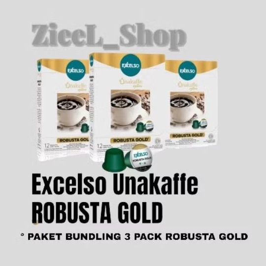 Jual Bundling Kopi Excelso Unakaffe Kapsul Robusta Gold- 3pack | Shopee ...