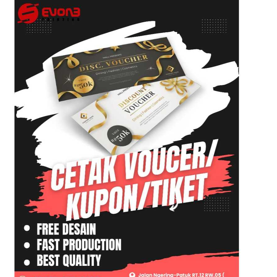 Jual CETAK VOUCHER/KUPON/TIKET | Shopee Indonesia
