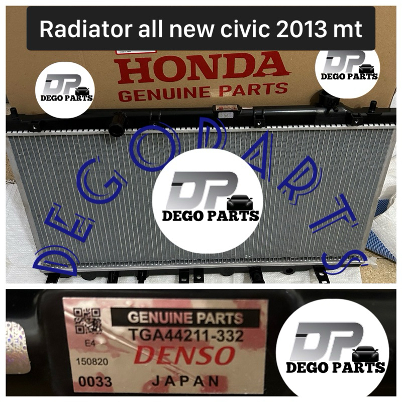 Jual RADIATOR ASSY ALL NEW CIVIC 2013 MANUAL ASLI ORIGINAL DENSO JAPAN ...