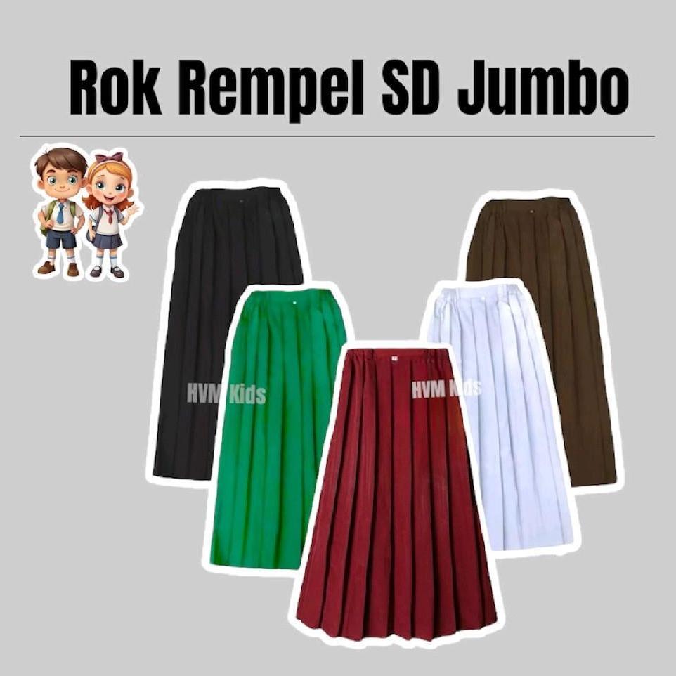 Jual Rok Rempel Panjang Sekolah SD MI JUMBO Seragam Sekolah SD MI Rok ...