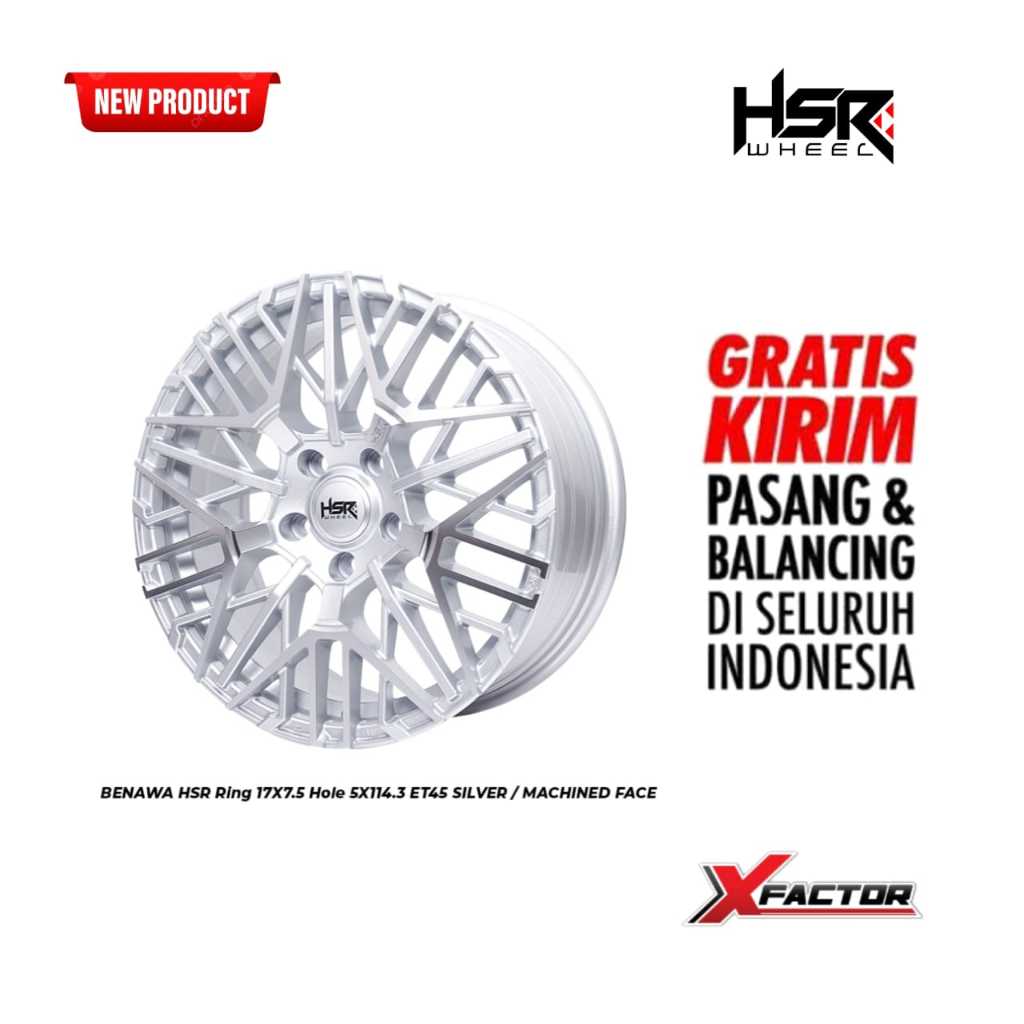 Jual VELG HSR RING 17 HSR BENAWA R17X7,5 H 5X114,3 ET 45 SMF | Shopee Indonesia