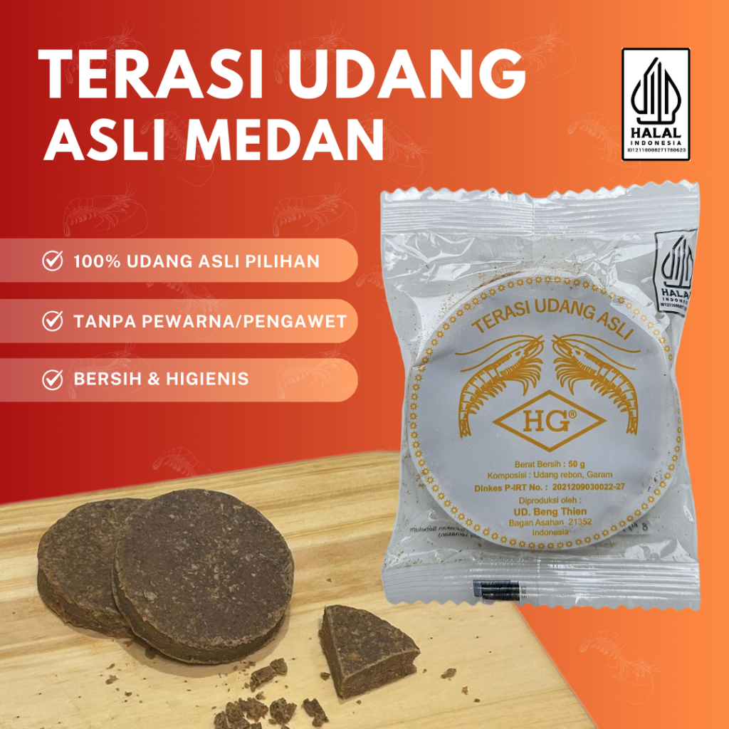 Jual [1 PAKET ISI 10 BGKS] TERASI UDANG ASLI HG 50 Gr - HALAL 100% ...