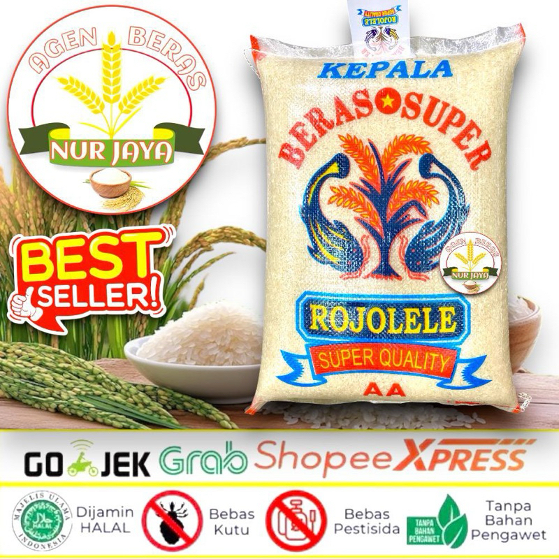 Jual BERAS CAP ROJOLELE SUPER SOLO MEDIUM 5kg 10kg 20kg 25kg termurah | Shopee Indonesia
