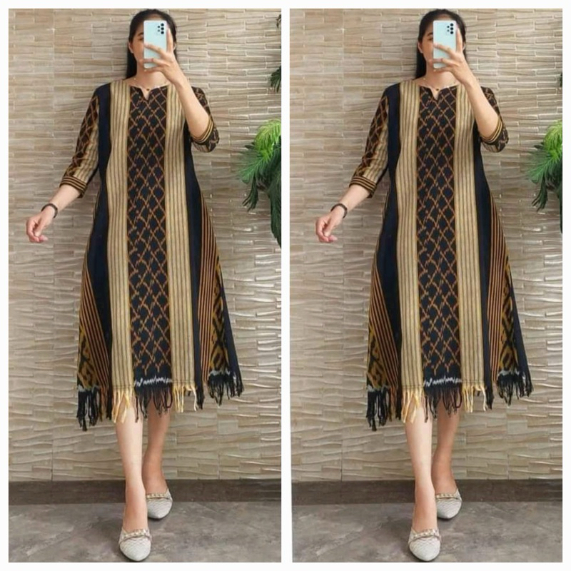 Jual DRESS TENUN IKAT JEPARA BLANKET ETNIK KHAS MOTIF TORAJA LOMBOK PAPUA KODE MAHAVIR 12 ...