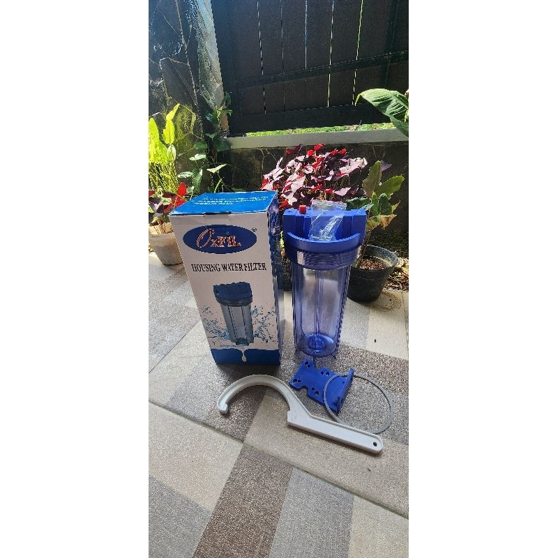 Jual Housing Filter Air Oxfil Drat Kuningan Warna Clear Blue Ukuran 10 ...