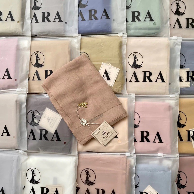 Jual AZARA Scarf 1 Buah Hijab Warna Acak Jilbab segi empat voal laser ...