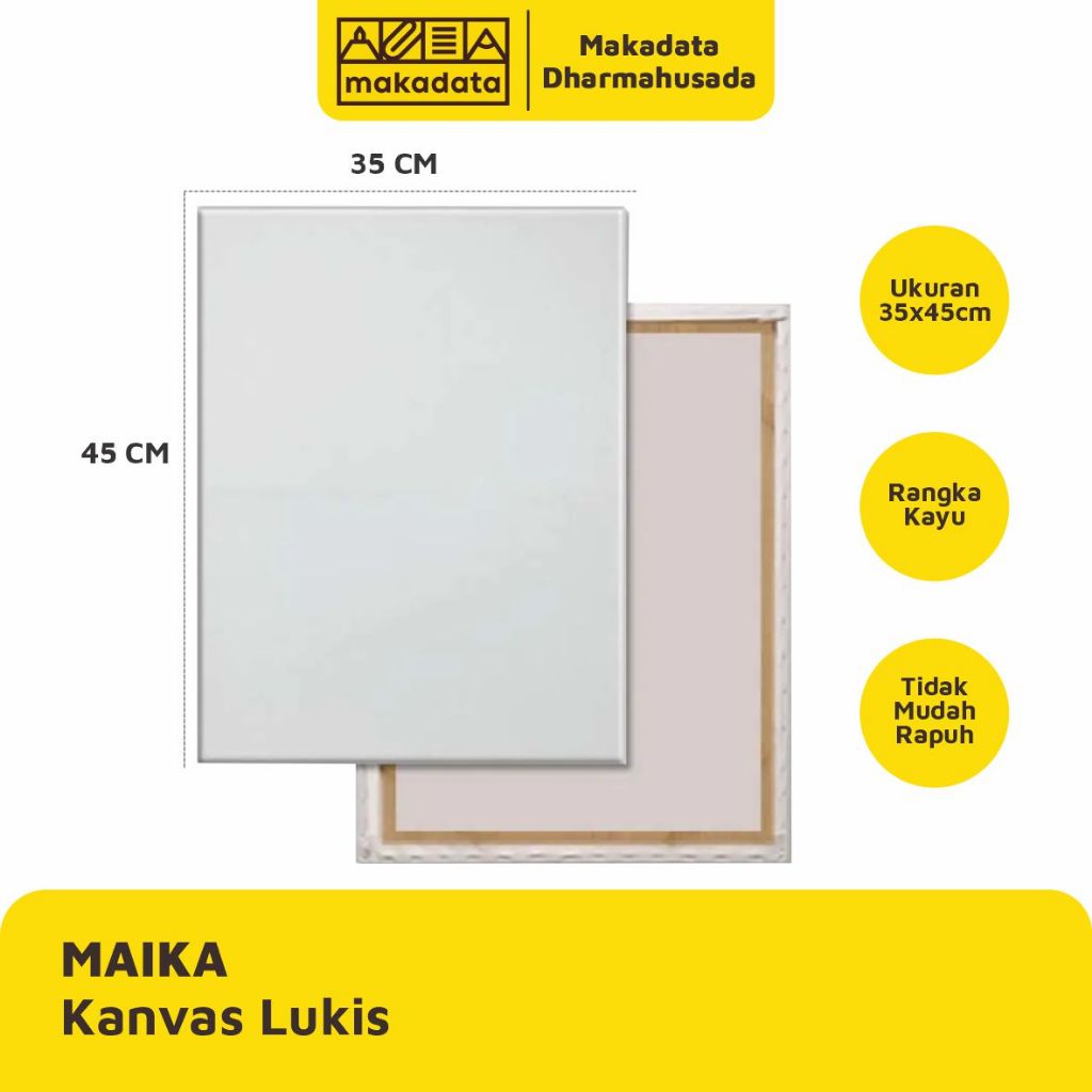 Jual CANVAS | KANVAS LUKIS POLOS PUTIH MAIKA UKURAN 35X45CM (1 PCS ...