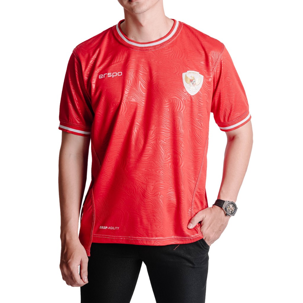 Jual JERSEY ERSPO TIMNAS INDONESIA MERAH HOME ERSPO 2024 LOGO TIMBUL ...