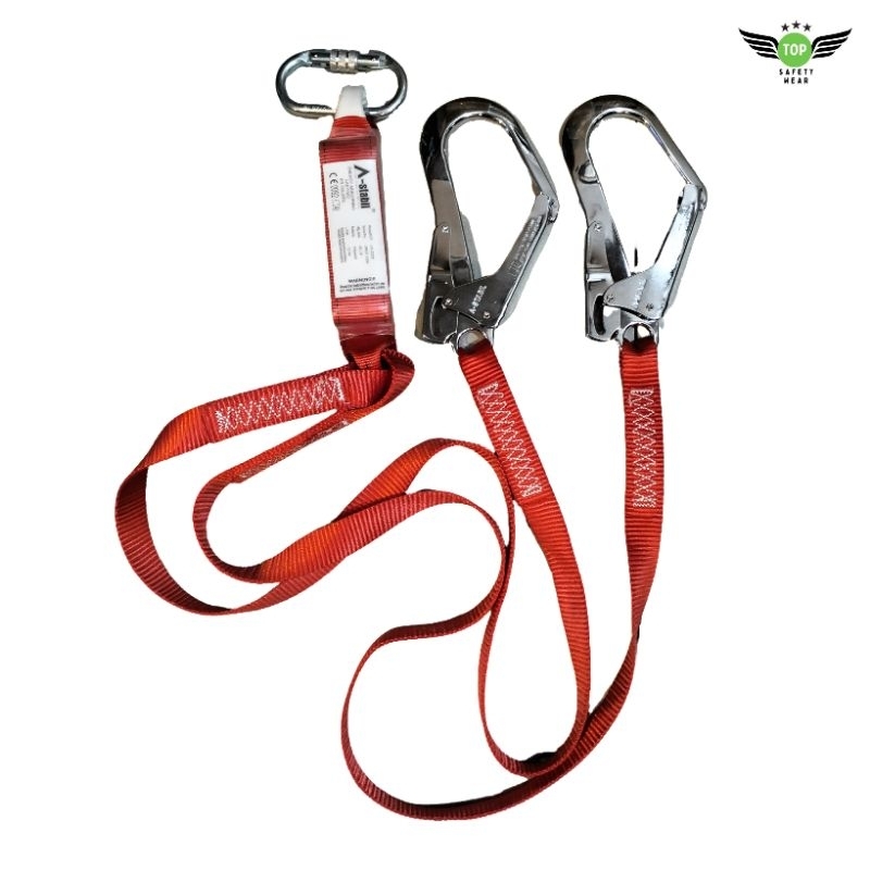 Jual Lanyard Astabil Double Big Hook/Safety Lanyard Astabil/Lanyard ...
