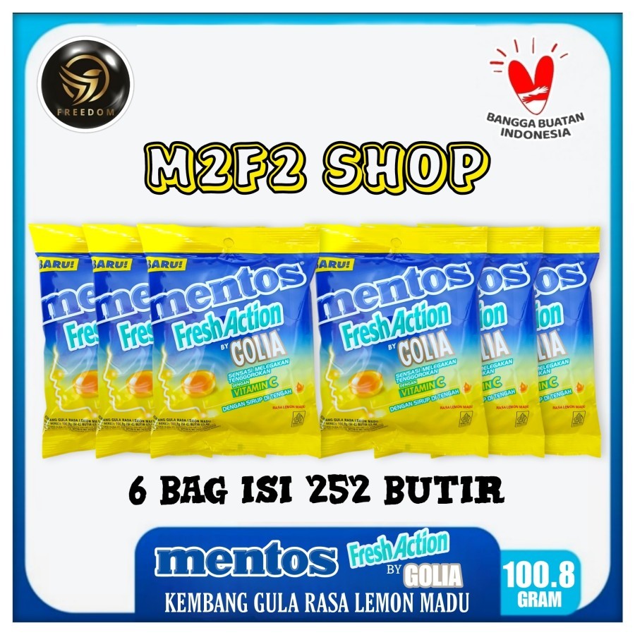 Jual Mentos Fresh Action By Golia Candy Bag | Permen Kembang Gula Rasa ...