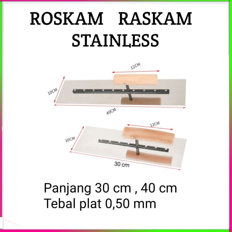 Jual ROSKAM RASKAM TROWEL PLAT STAINLESS | Shopee Indonesia