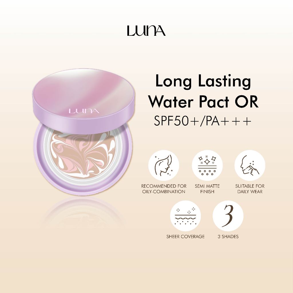 Jual LUNA Long Lasting Water Pact OR SPF50+/PA+++ 12g + Refill | Shopee ...