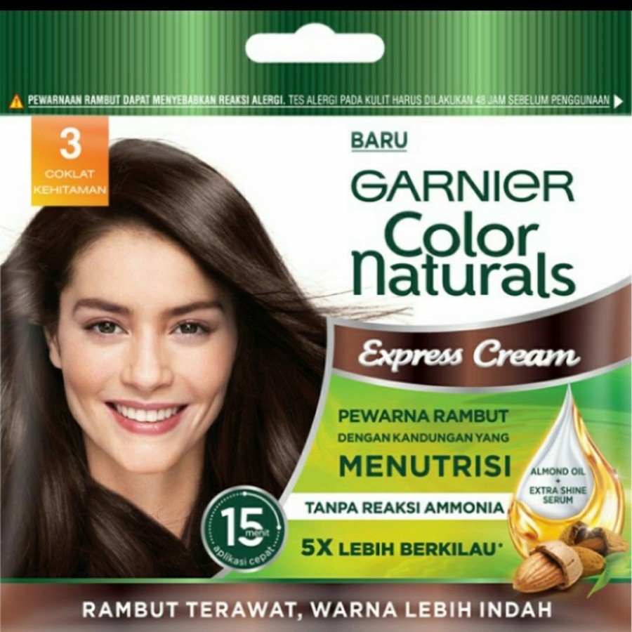 Jual GARNIER Color Naturals Express Hair Color 3 Coklat Kehitaman 20 g ...