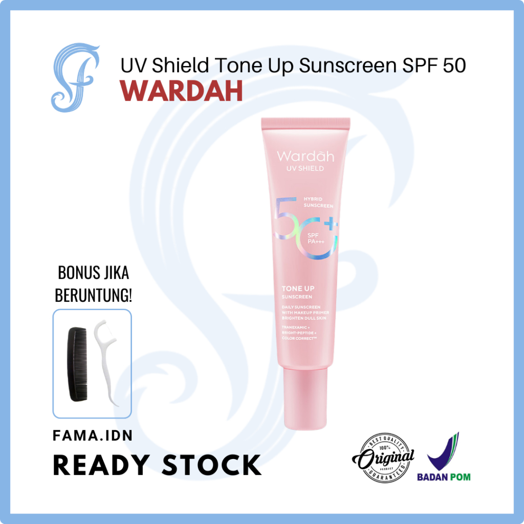 Jual WARDAH UV Shield Tone Up Sunscreen SPF 50+ PA+++ 30ml | Shopee Indonesia