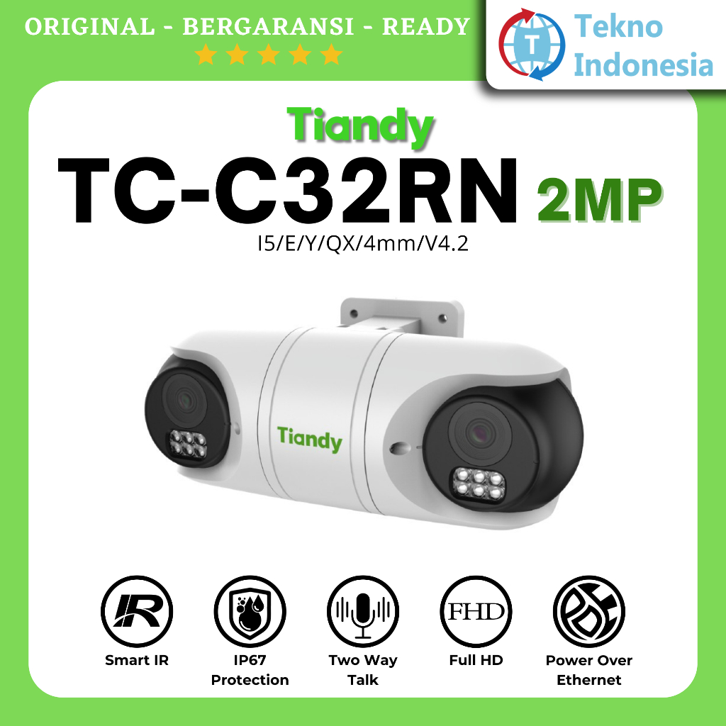 Jual Tiandy TC-C32RN Dual 2MP+2MP Fixed IR Bullet Camera Cctv Outdoor ...