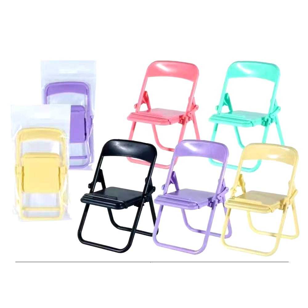 Jual Phone Holder Kursi Lipat Macaron Folding Chair Stand Holder Phone ...