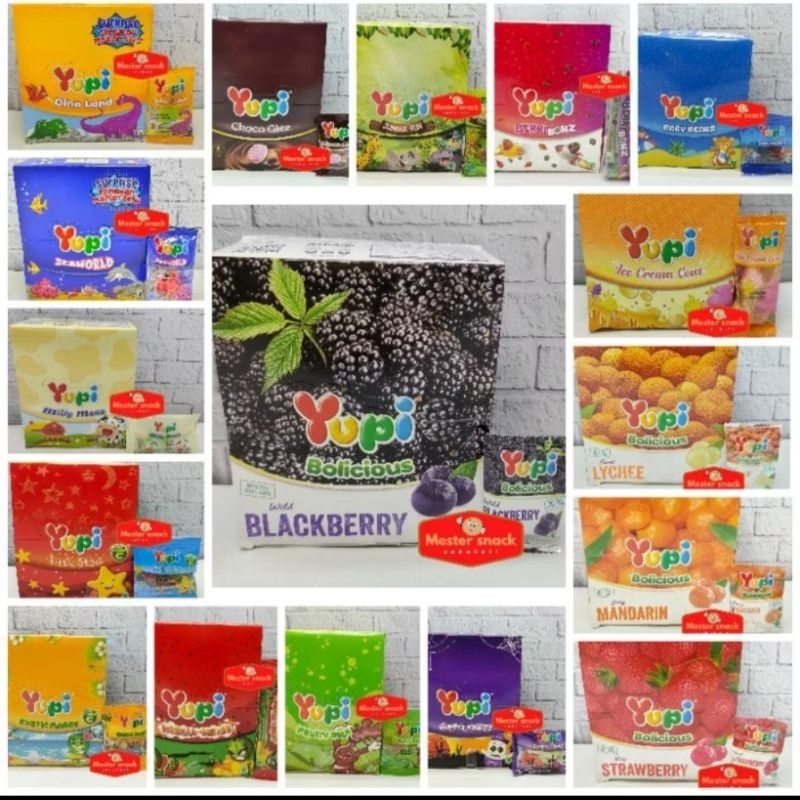 Jual yupi aneka rasa/ yupi bolicious 1box isi 24pcs banyak varian rasa | Shopee Indonesia