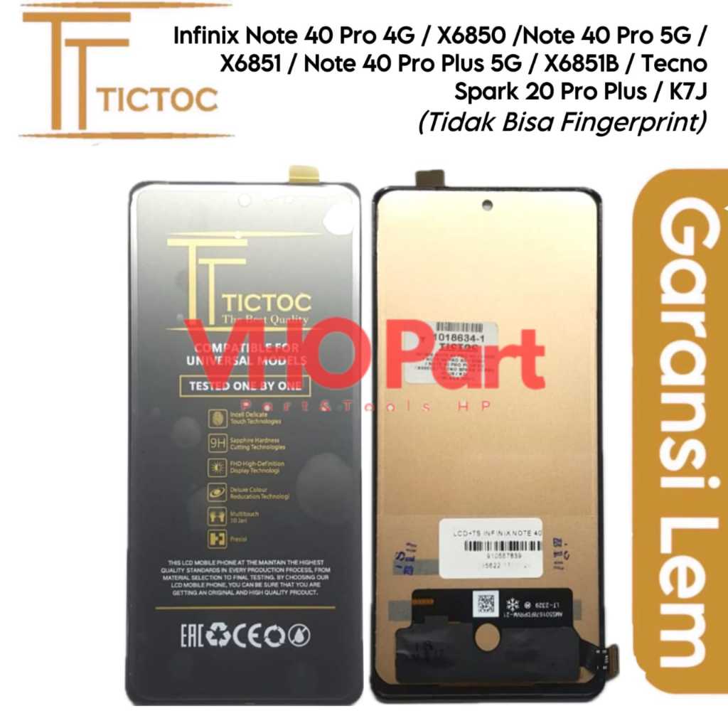 Jual LCD Touchscreen Fullset Infinix Note 40 Pro 4G / X6850 / Note 40 Pro 5G / X6851 / Note 40 ...