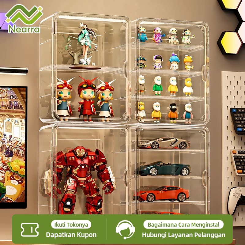 Jual Rak pajangan kotak penyimpanan transparan dengan kapasitas besar ...