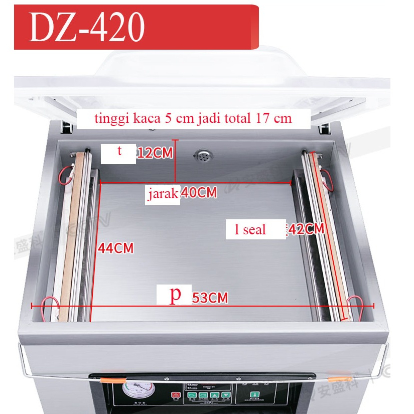 Jual MESIN VAKUM VACUUM KEMASAN PLASTIK CHAMBER DZ-420 | Shopee Indonesia