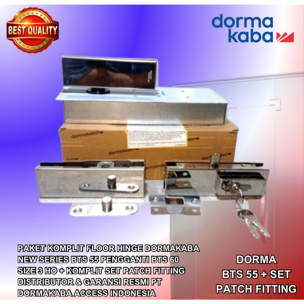Jual Floor Hinge DormaKaba/Dorma Kaba BTS 55 EN - 3 HO 90° Garansi ...