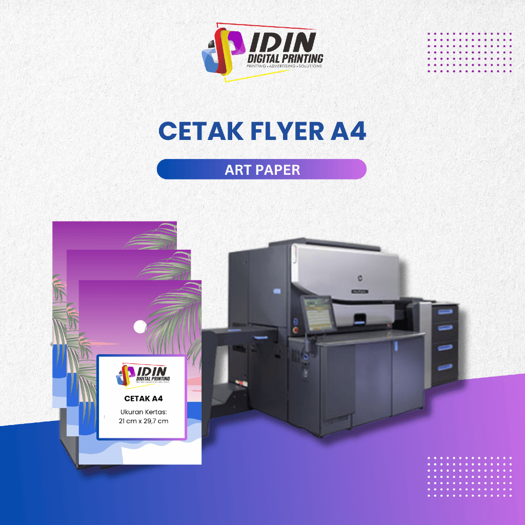 Jual Cetak Flyer Brosur A4 Kertas Promosi - Percetakan Idin Digital ...