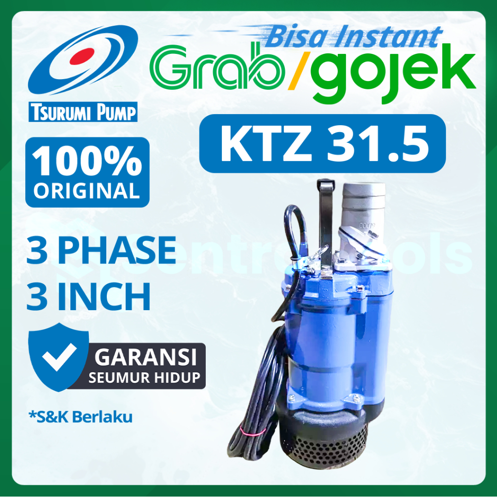 Jual Tsurumi KTZ 31.5 3 Phase Garansi Resmi Pompa Celup Air Kotor ...