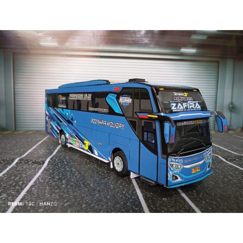 Jual Miniatur Bus ZAFIRA Azzahra Holiday JB3 Set Hadiah Pajangan Lampu ...