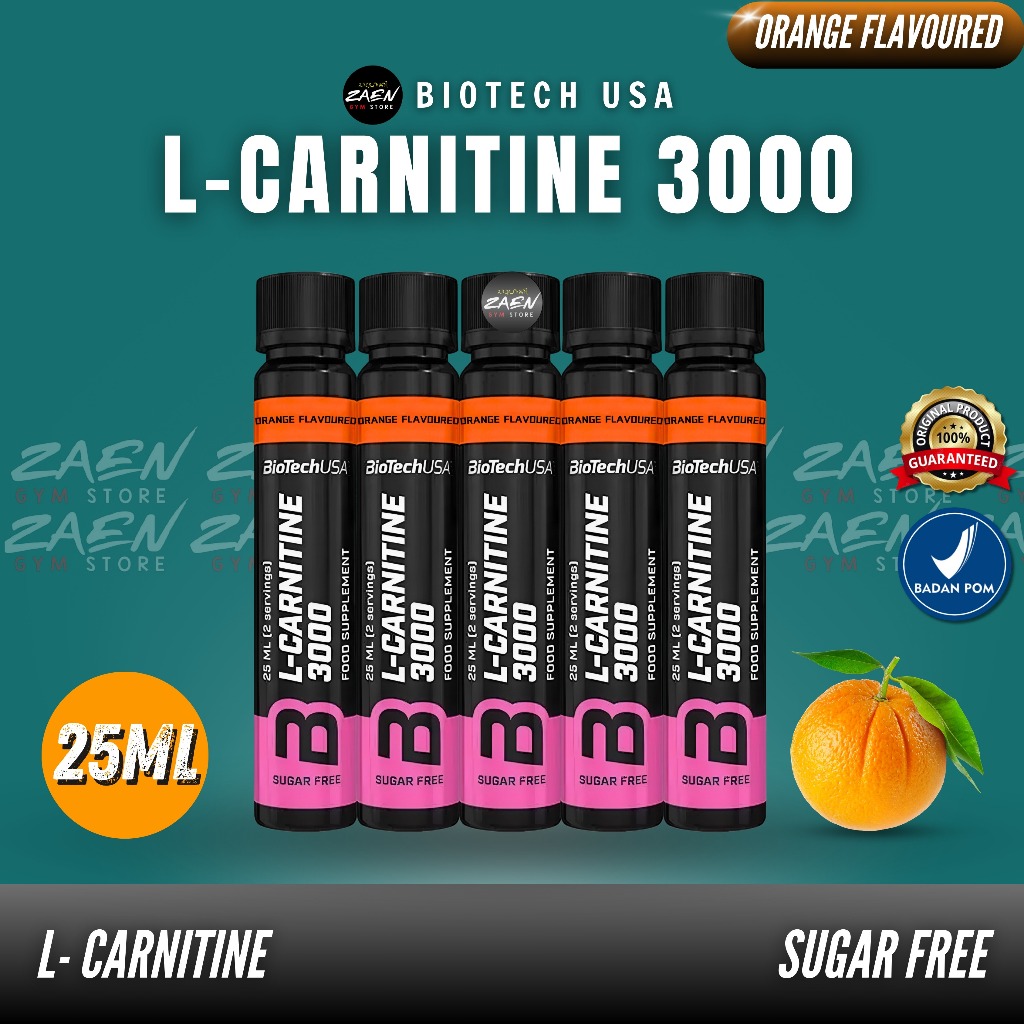 Jual BIOTECHUSA L - Carnitine 3000 mg Ampules 25 ML | Shopee Indonesia