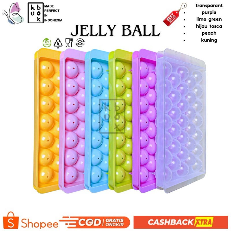 Jual LKL x KUBOX - JELLY BALL Cetakan es batu bulat 33 grid, alat ...