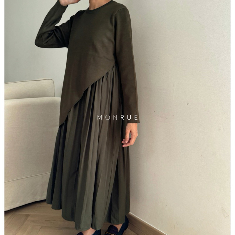 Jual MONRUE — Merry Two-Piece Midi Dress | Shopee Indonesia