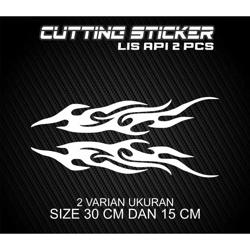 Jual Sticker api kanan kiri variasi body sepeda motor helm Stiker ...