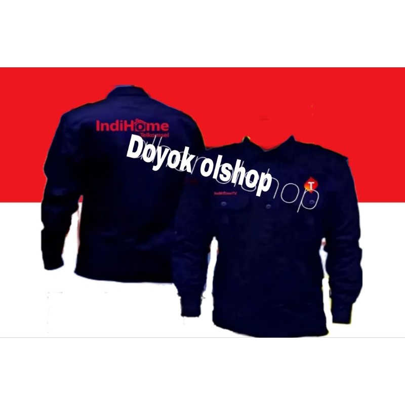 Jual kemeja Indihome by Telkom seragam Indihome by Telkom pakaian dinas ...