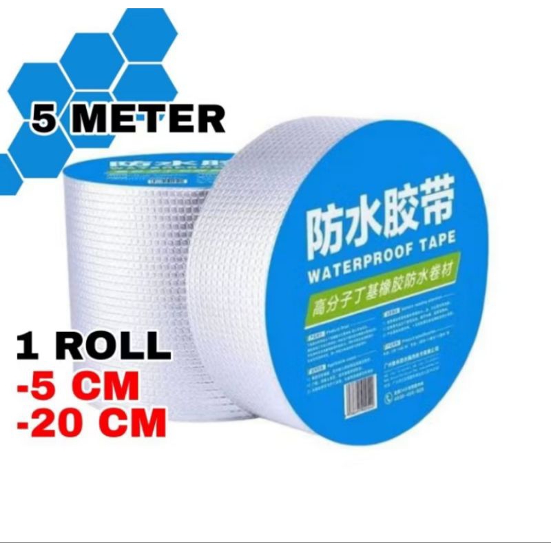Jual LAKBAN BUTYL ALUMINIUM LAKBAN ANTI BOCOR UKURAN (5CM X 5 METER) PENAMBAL Serbaguna | Shopee ...