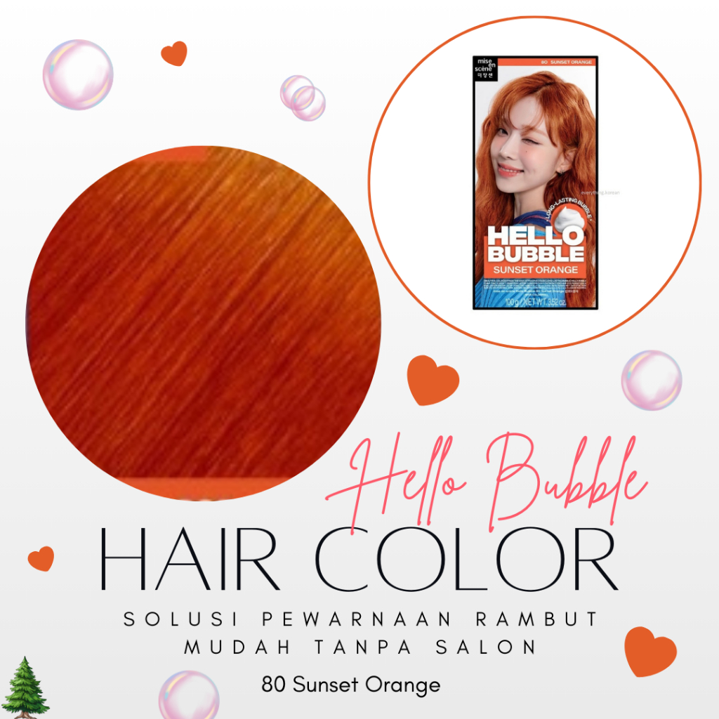 Jual Pewarna Rambut AESPA Sunset Orange 80: Hello Bubble - Warna ...