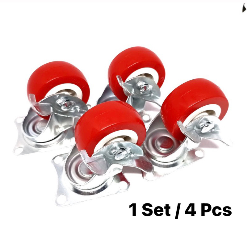 Jual RODA PVC 1.5 inch ( Hidup & Rem ) Roda Troli Kastor Etalase Lemari ...